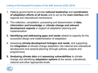 The sample NAP process based on the UNFCCC NAP technical guidelines | PDF