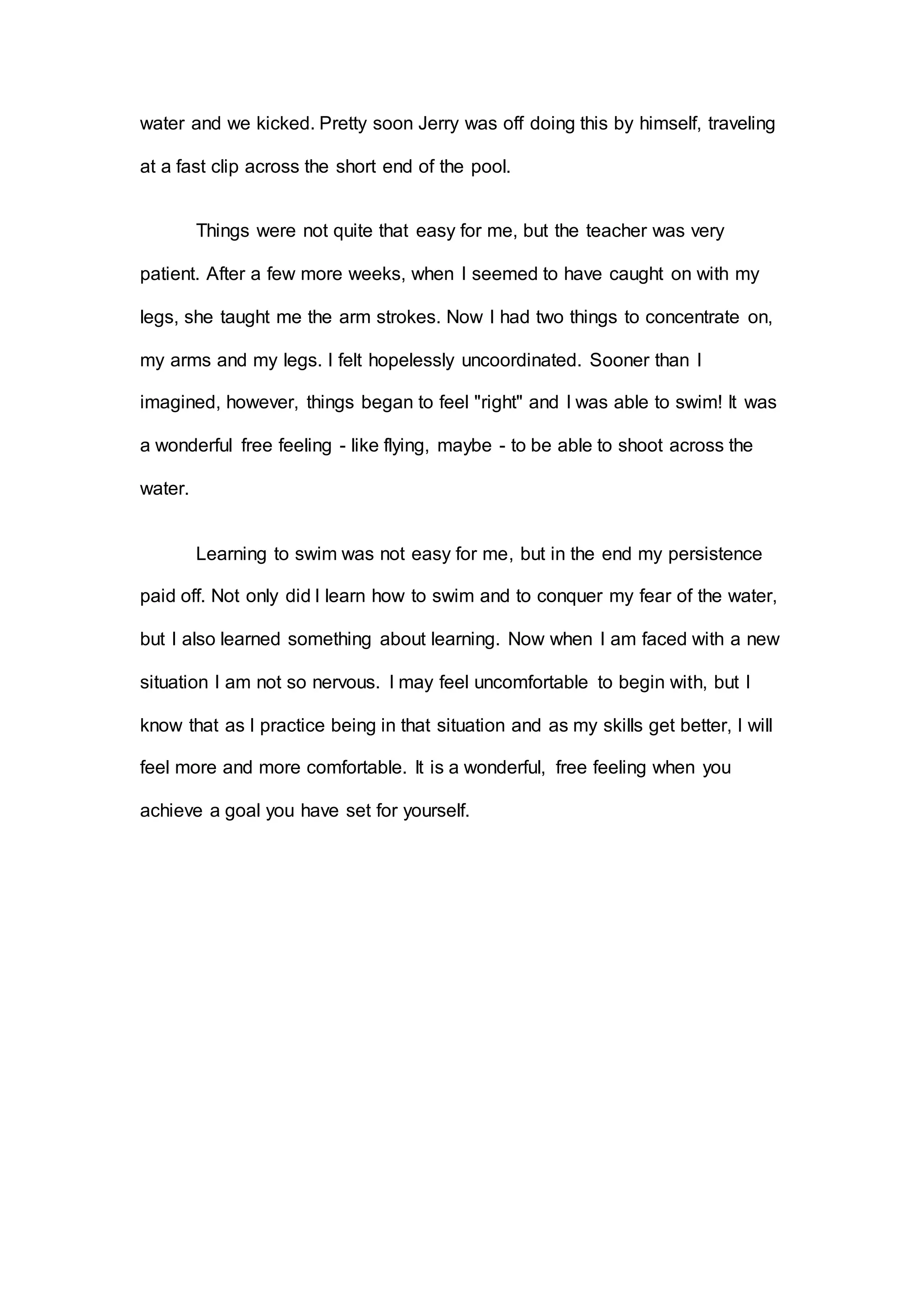 Sample narrative essay | DOCX