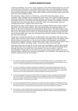 Sample narrative essay | DOCX