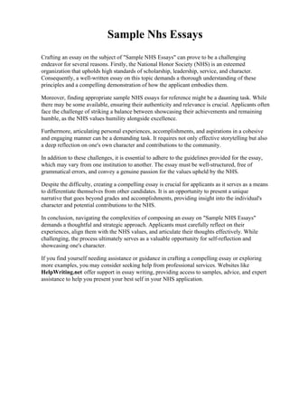 Sample Nhs Essays.pdf
