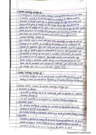 Sample notes for Winding up of Companies | PDF