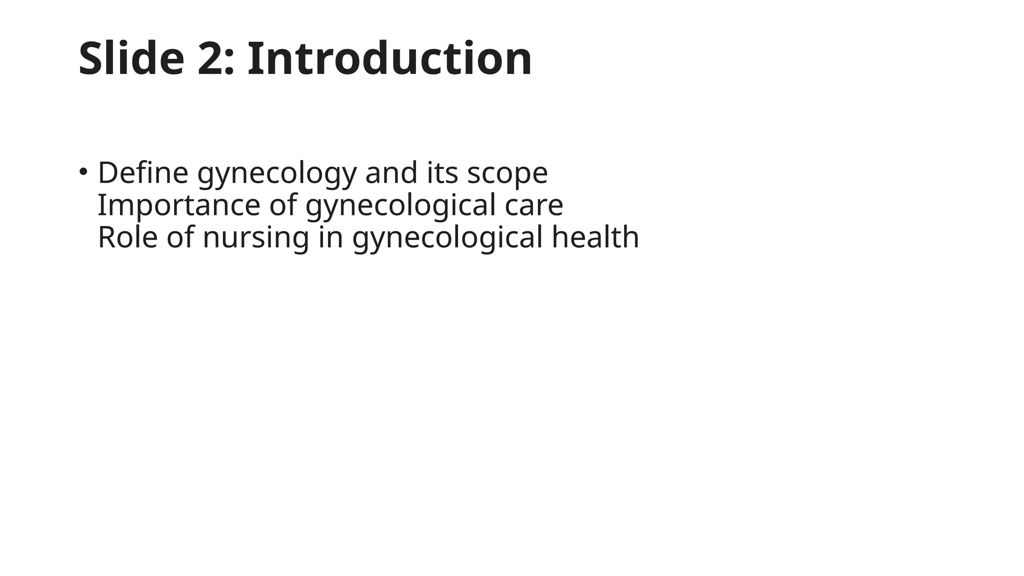 Sample Nursing PPT Gynae - Test Slidshare upload | PPT