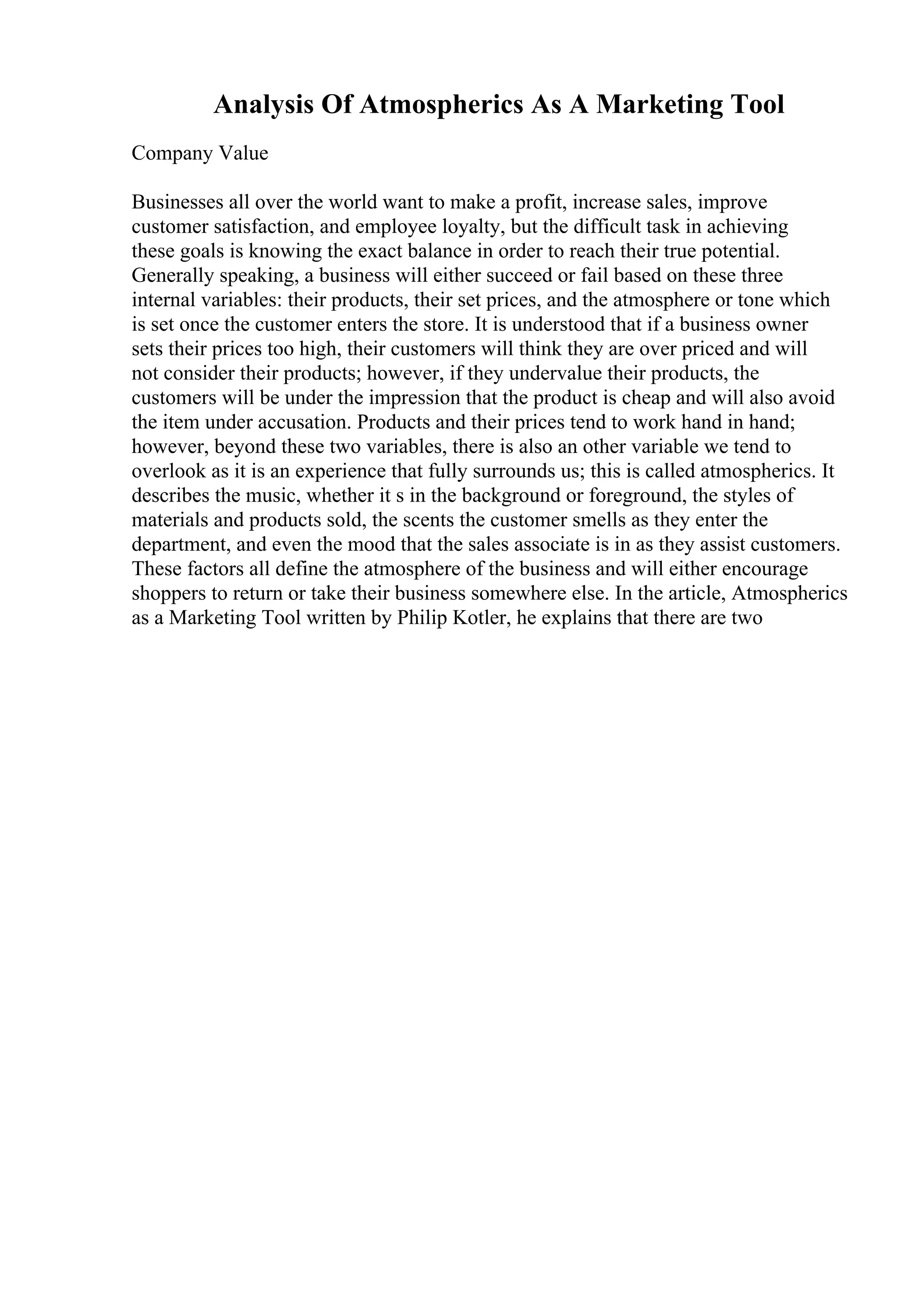Sample Of A Descriptive Essay | PDF