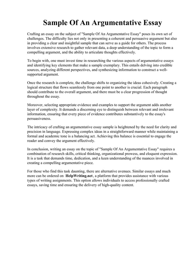 Sample Of An Argumentative Essay.pdf