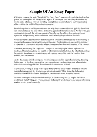 Sample Of An Essay Paper.pdf
