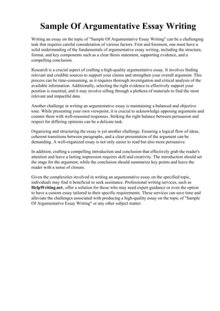 Sample Of Argumentative Essay Writing.pdf
