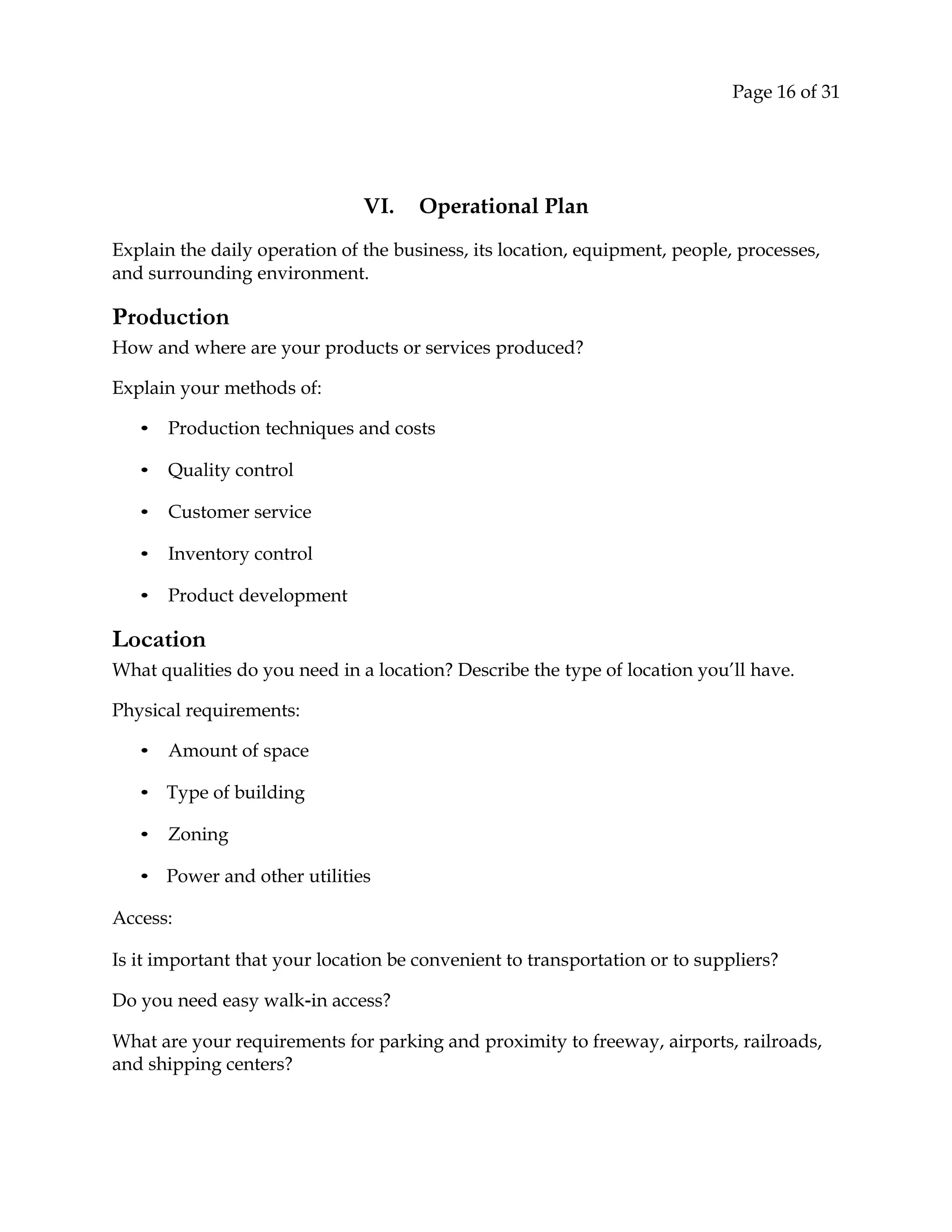 Sample of business plan | DOC