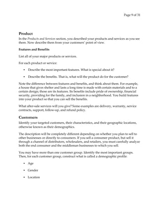 Sample of business plan | DOC