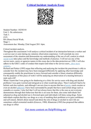 Sample Of Critical Analysis Essay | PDF | Substance Abuse | Diseases ...