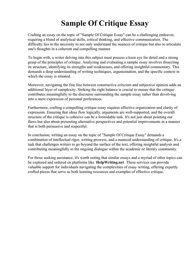 Sample Of Critique Essay.pdf