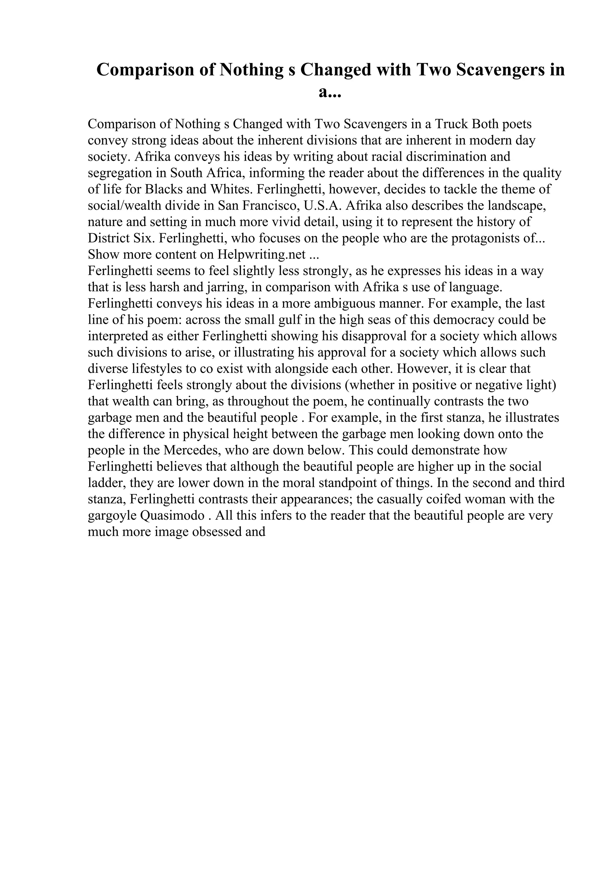 Sample Of Descriptive Essay | PDF