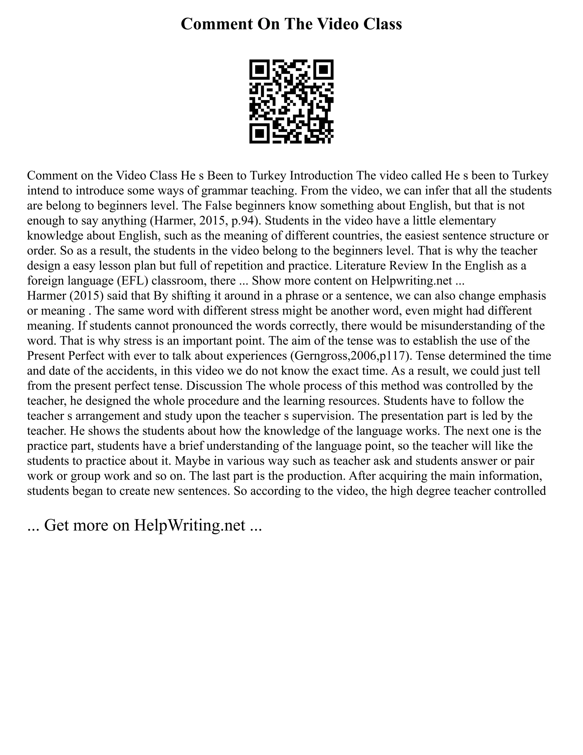 Sample Of Discussion Chapter In Disserta | PDF