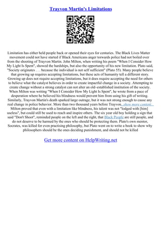 Sample Of Discussion Essay | PDF