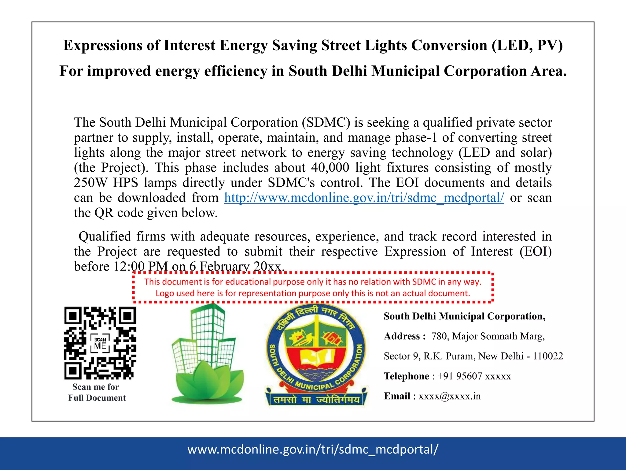 Sample of expression of interest in a newspaper | PPTX