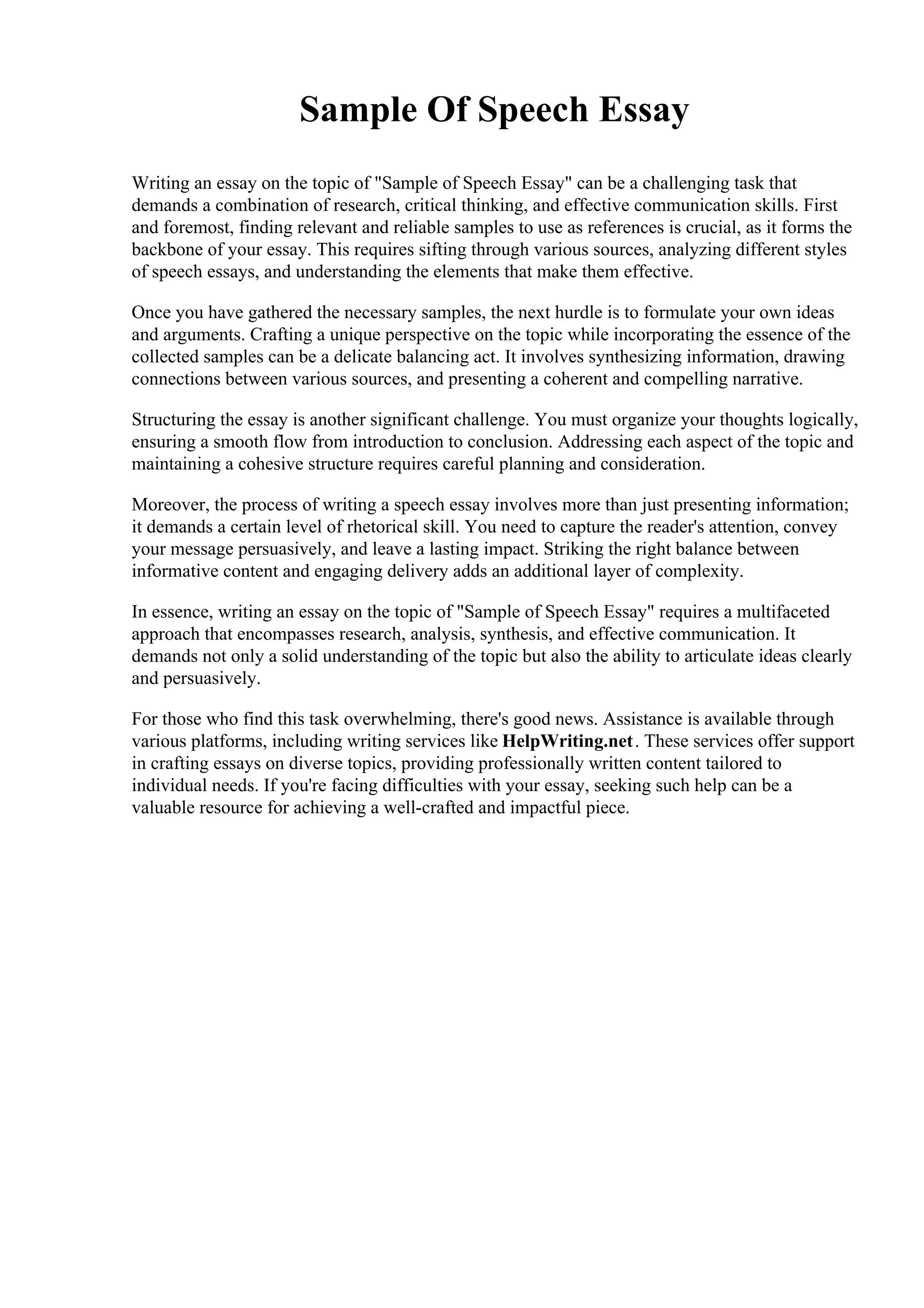 Sample Of Speech Essay.pdf