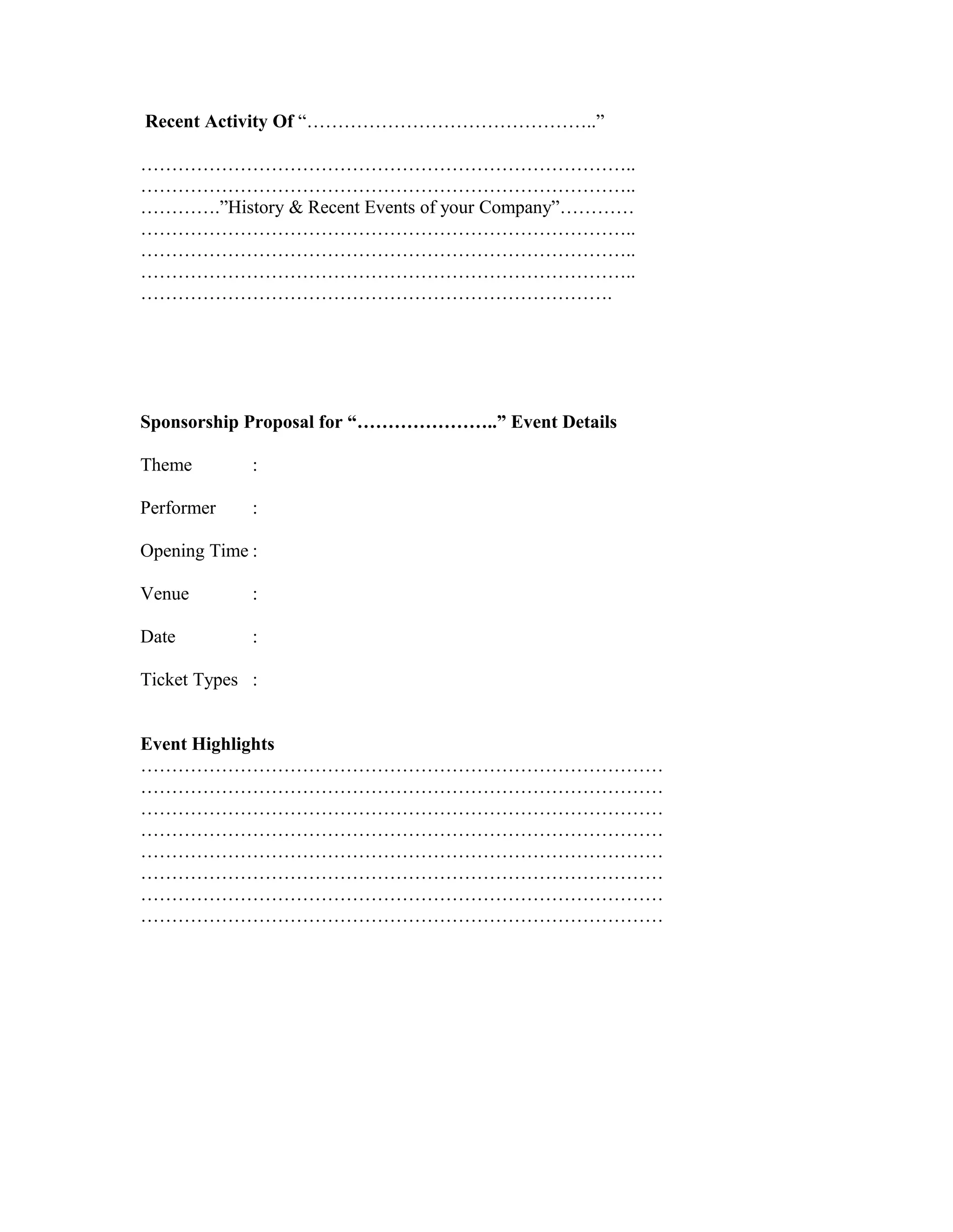 Proposal sample of sponsorship letter. | DOC