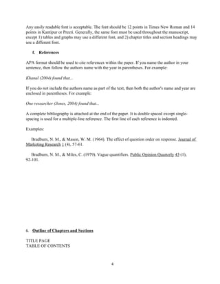 Detailed outline of Research Proposal | DOC