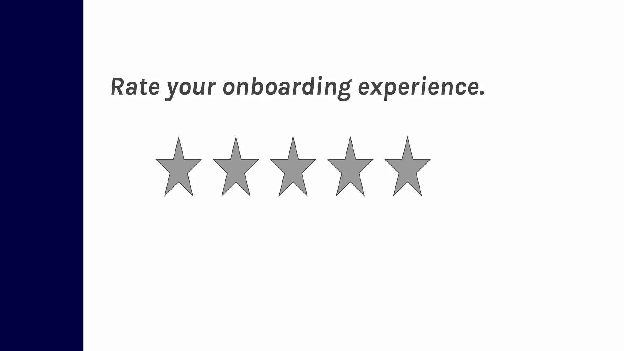 Sample Onboarding Survey - SME | PPTX