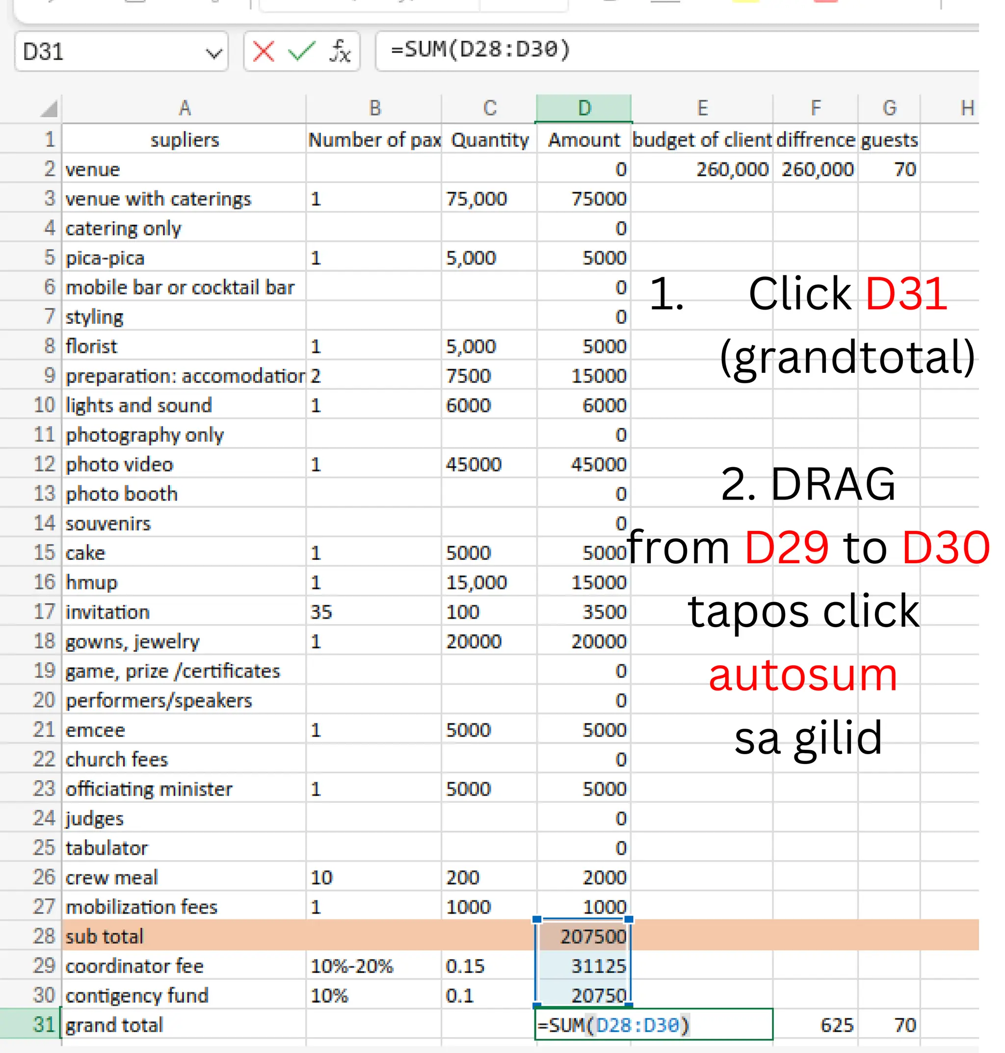SAMPLE EXEL FORMULA........ CASSABDRA GRACE | PDF