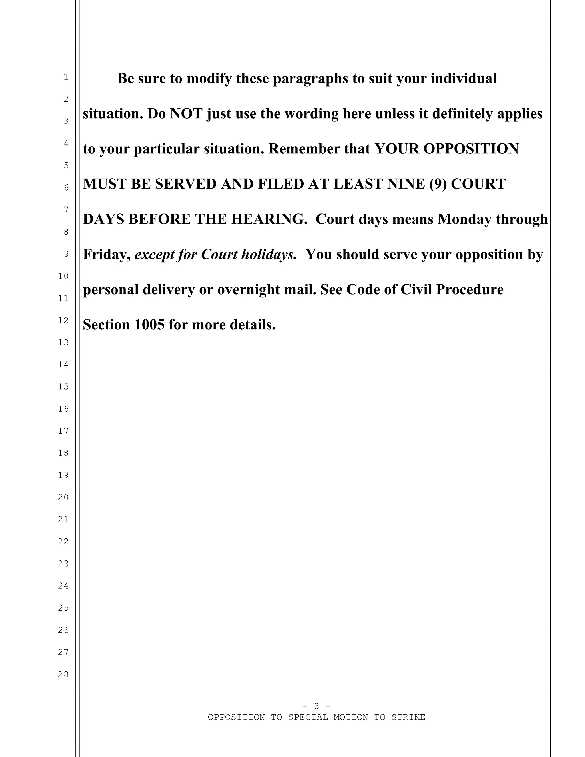 Sample California opposition to anti-SLAPP motion | DOC