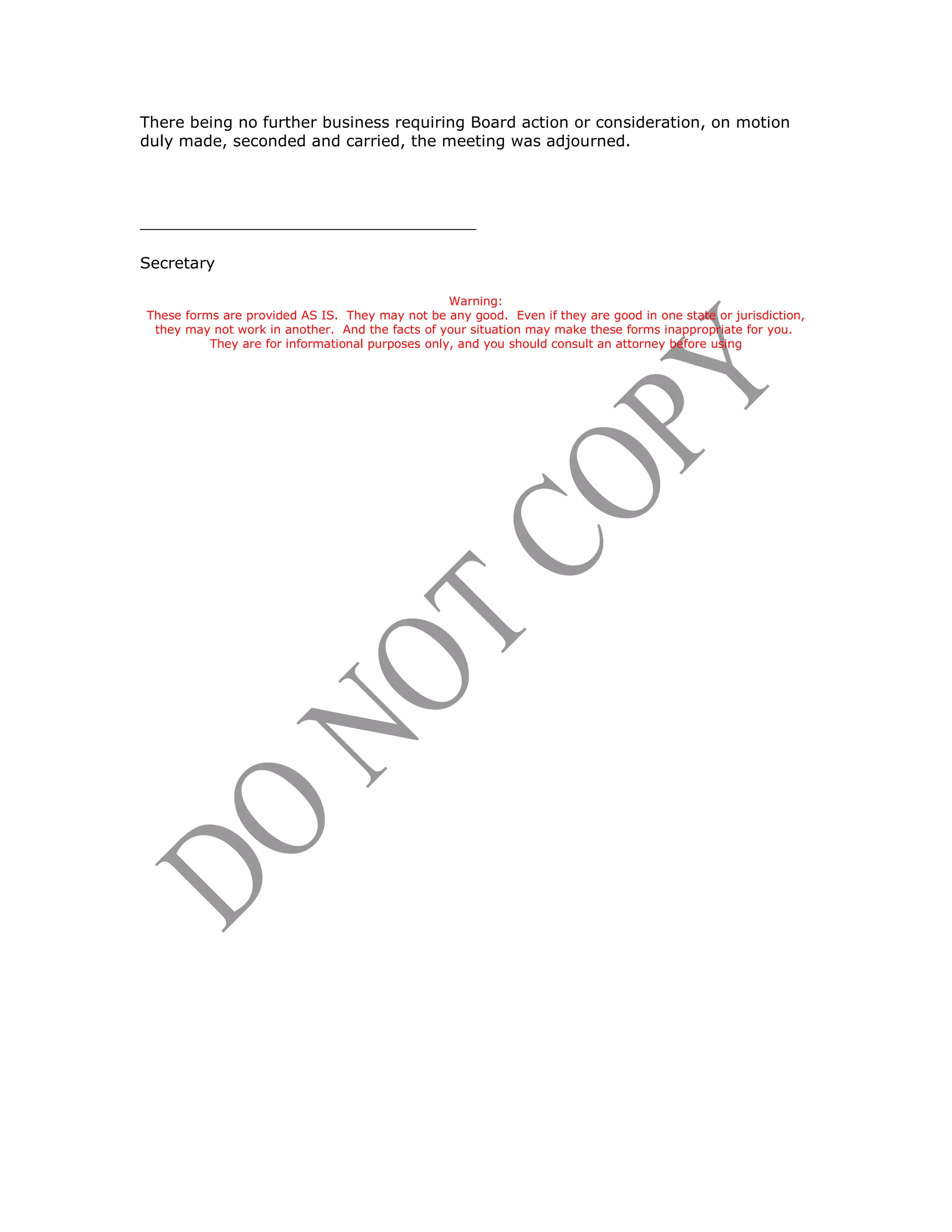 Sample organizational meeting minutes | PDF