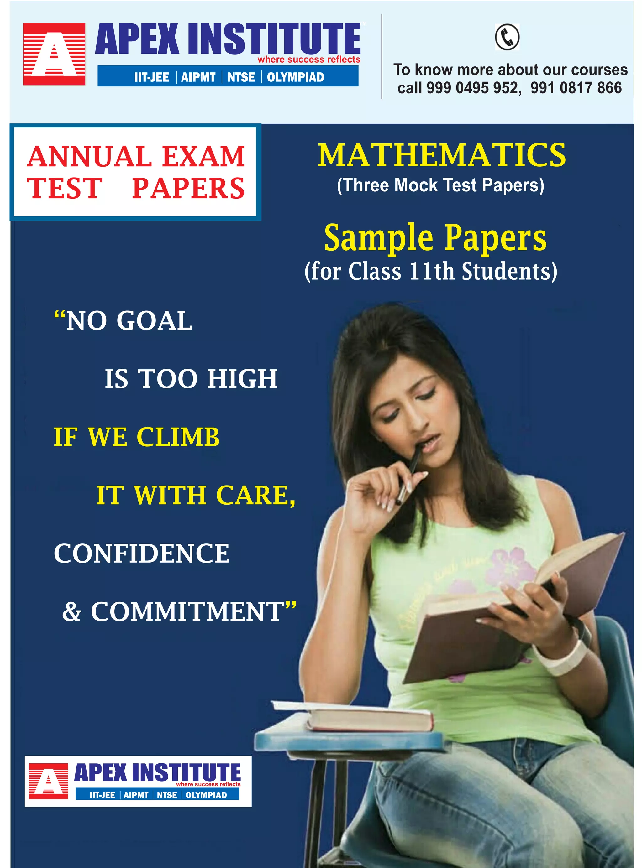 Sample paper for class -11 (2014) | PDF