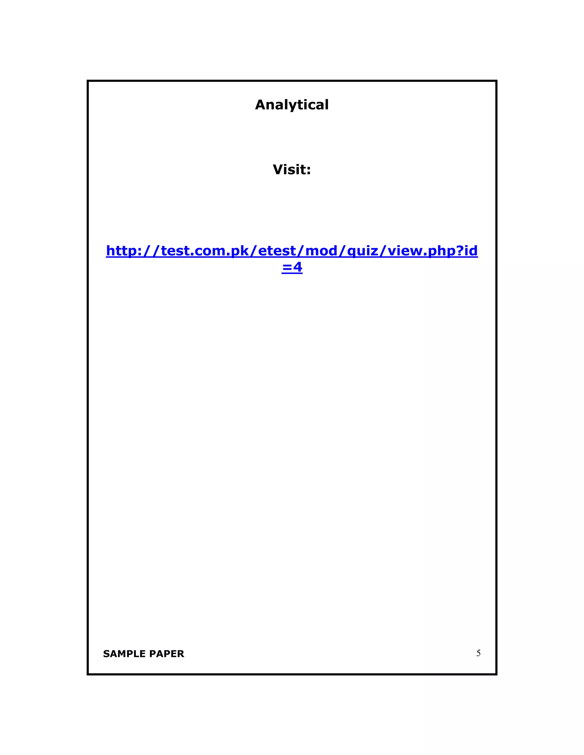 Sample paper gat | PDF