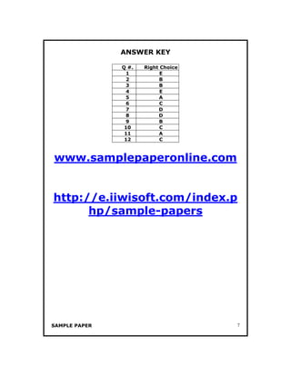 Sample paper gat | PDF