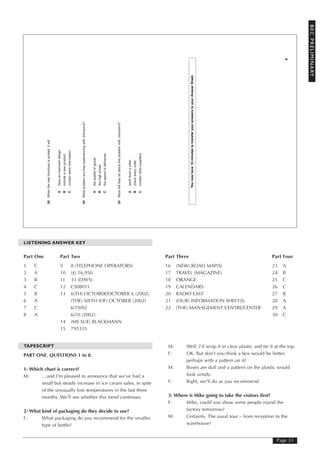 Sample paper listening bec p | PDF
