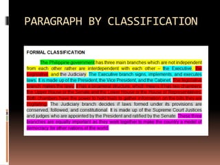Sample paragraphs and essay (methods of paragraph | PPTX