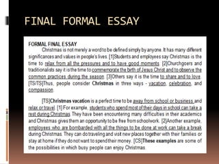 Sample paragraphs and essay (methods of paragraph | PPTX