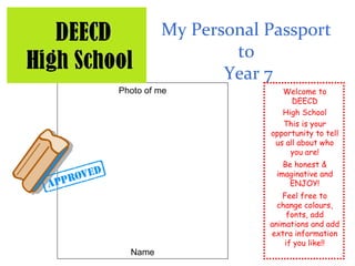 Sample passport template | PPT | Secondary Education | Education
