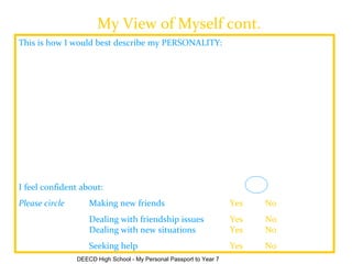 Sample passport template | PPT | Secondary Education | Education