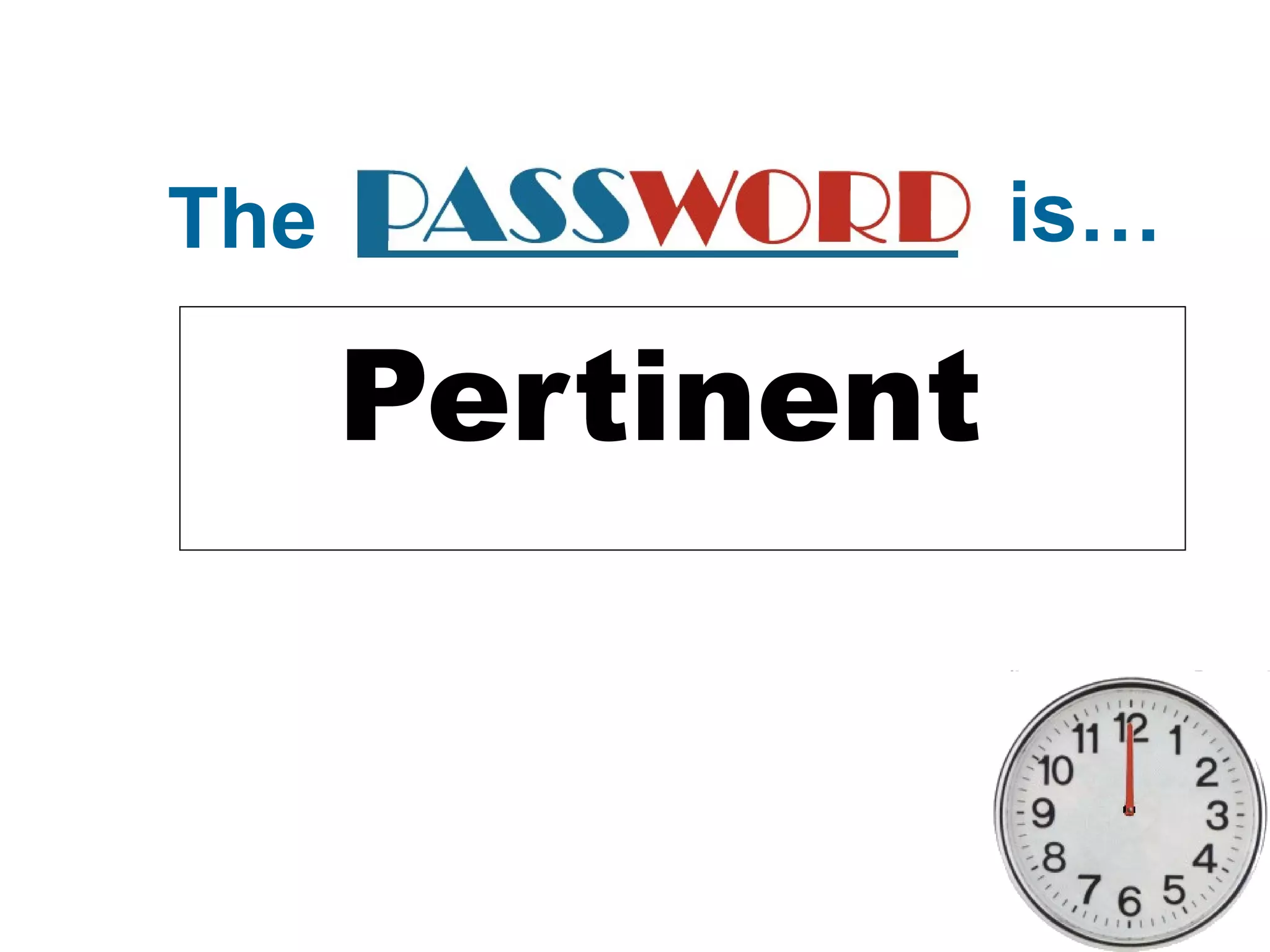 Sample password slides | PPT