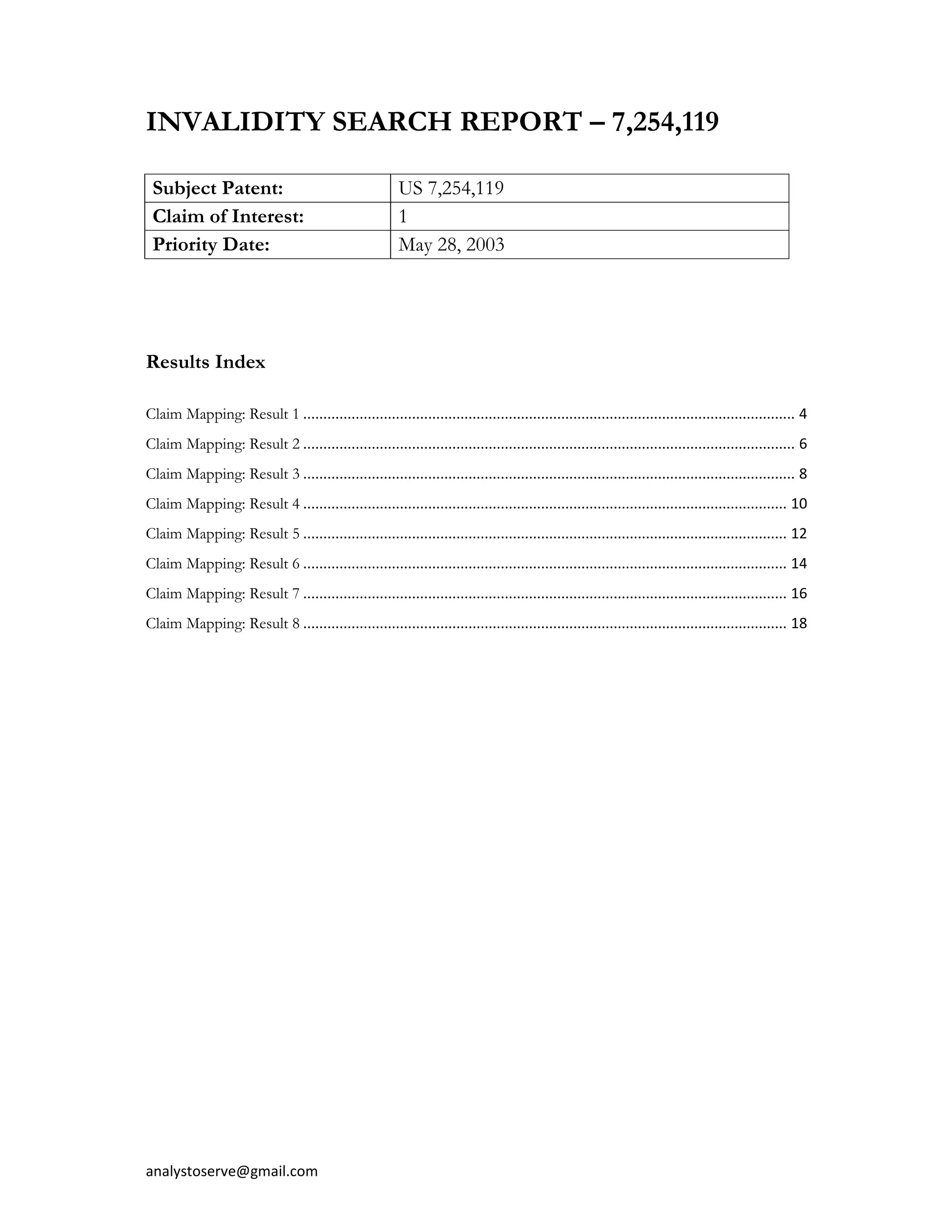 Sample patent invalidity report analyst oserve | PDF