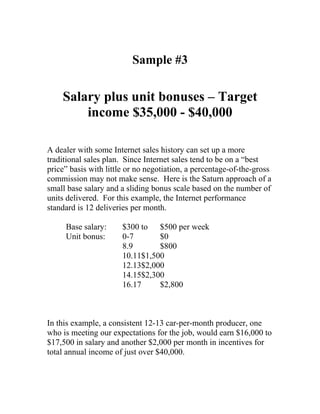 Sample pay plans | DOC