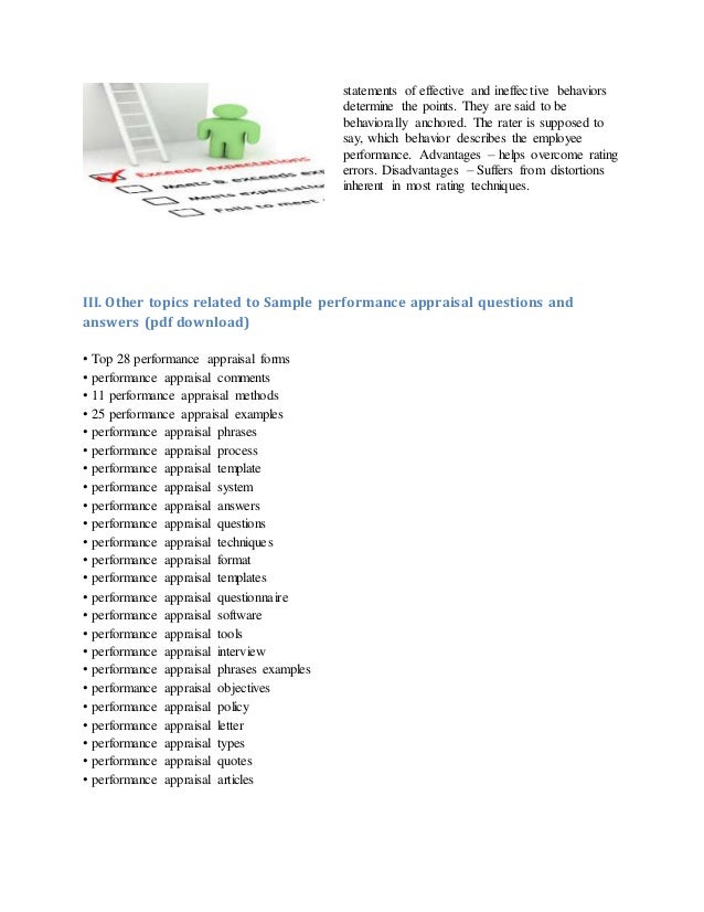 Sample Performance Appraisal Questions And Answers sample-performance-appraisal-questions-and-answers