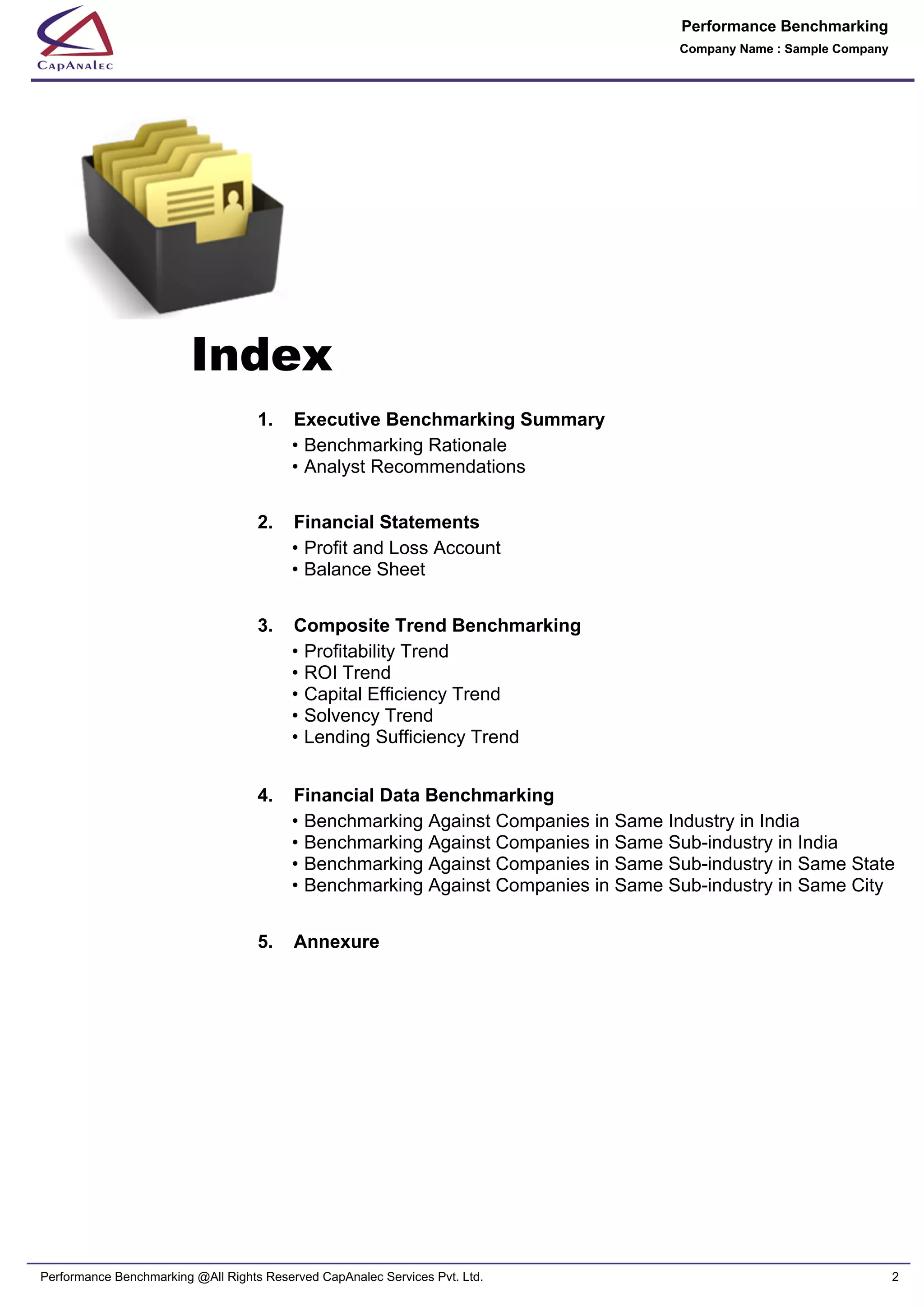 Sample Performance Benchmarking Report. | PDF