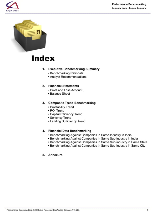 Sample Performance Benchmarking Report. | PDF