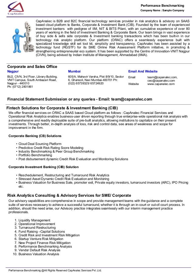 Sample Performance Benchmarking Report.