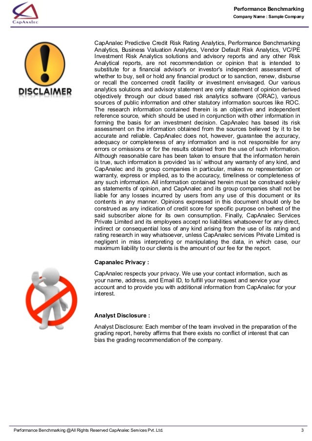 Sample Performance Benchmarking Report.