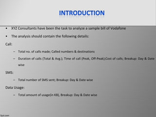 Sample phone bill analysis | PPT