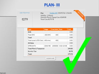 Sample phone bill analysis | PPT