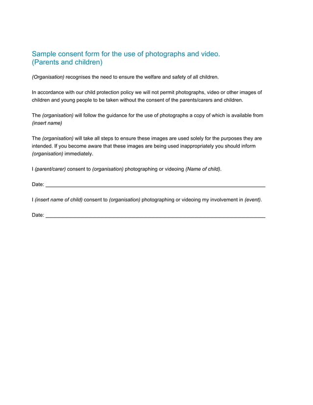 Sample photography policy | PDF