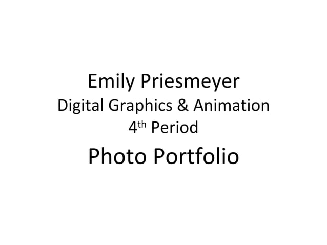 Sample Photo Portfolio | PPT