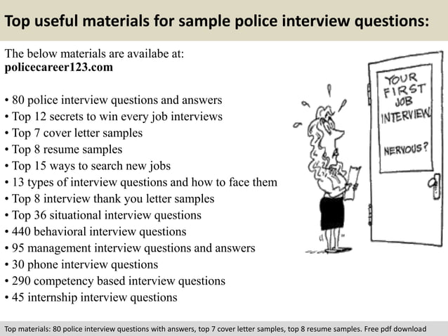 Sample police interview questions | PPTX