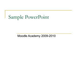 Sample Power Point | PPT