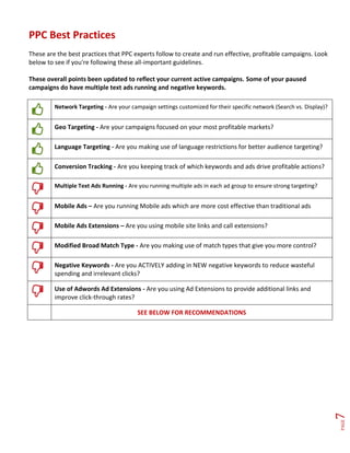 Sample PPC Audit Report | PDF | Search | Internet