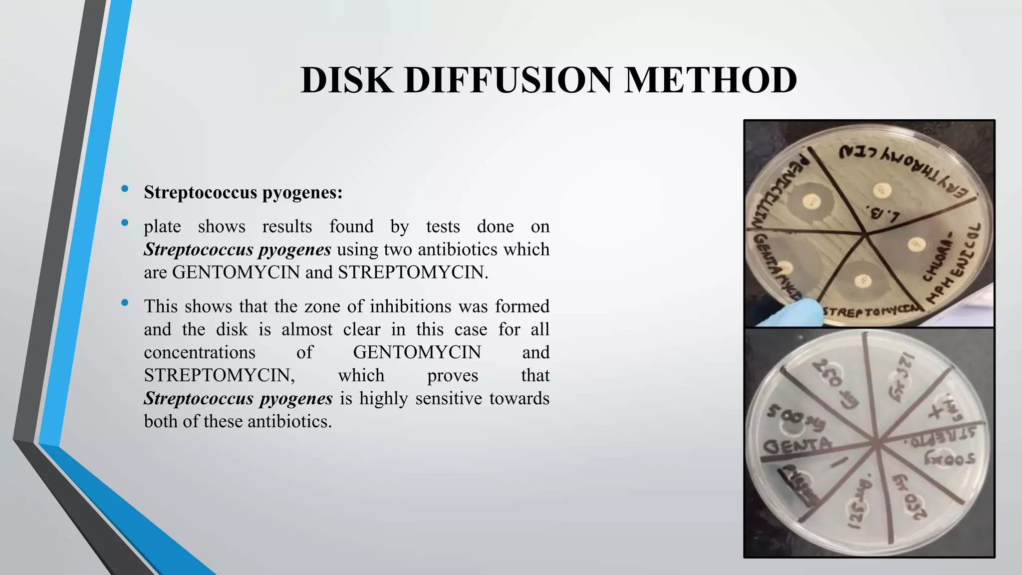 A COMPARATIVE ANALYSIS OF THE TWO METHODS (DISC DIFFUSION AND WELL ...