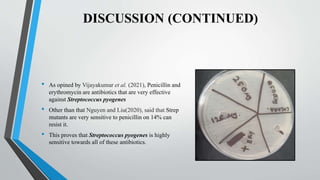 A COMPARATIVE ANALYSIS OF THE TWO METHODS (DISC DIFFUSION AND WELL ...